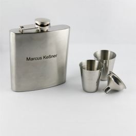 Flachmann Set mit 4-teiliger Gravur