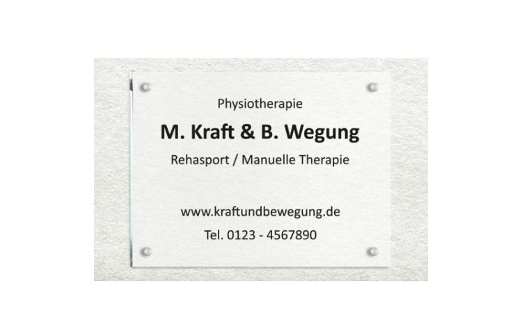 Firmenschild Acryl 400x300 mm